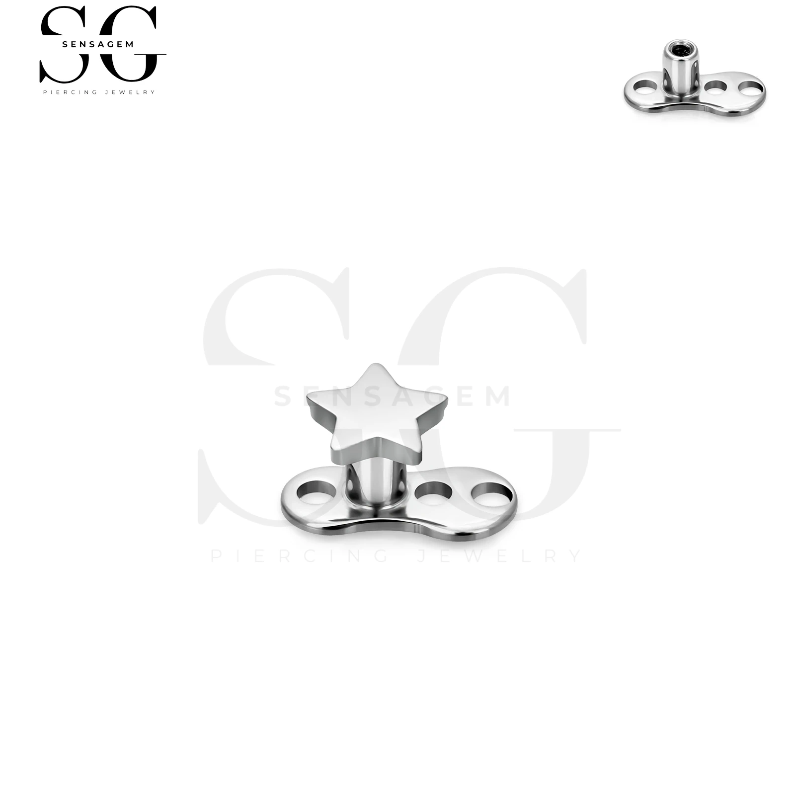 SGYST02-12 - Titanium Star Top Dermal Anchor – ASTM F136