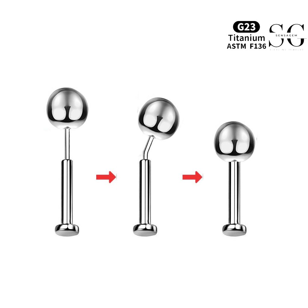 SG8013 Push Pin Ball for Labret – Threadless Design, 316L or F136 ...